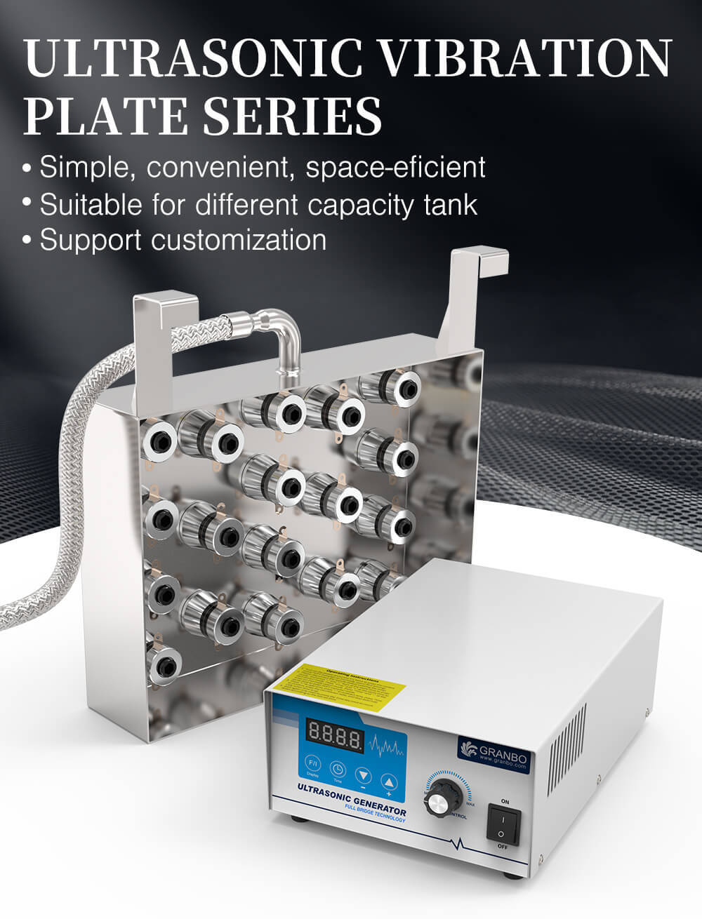 900W Ultrasonic Vibration Plate Paint Remove immersible type ultrasonic ...