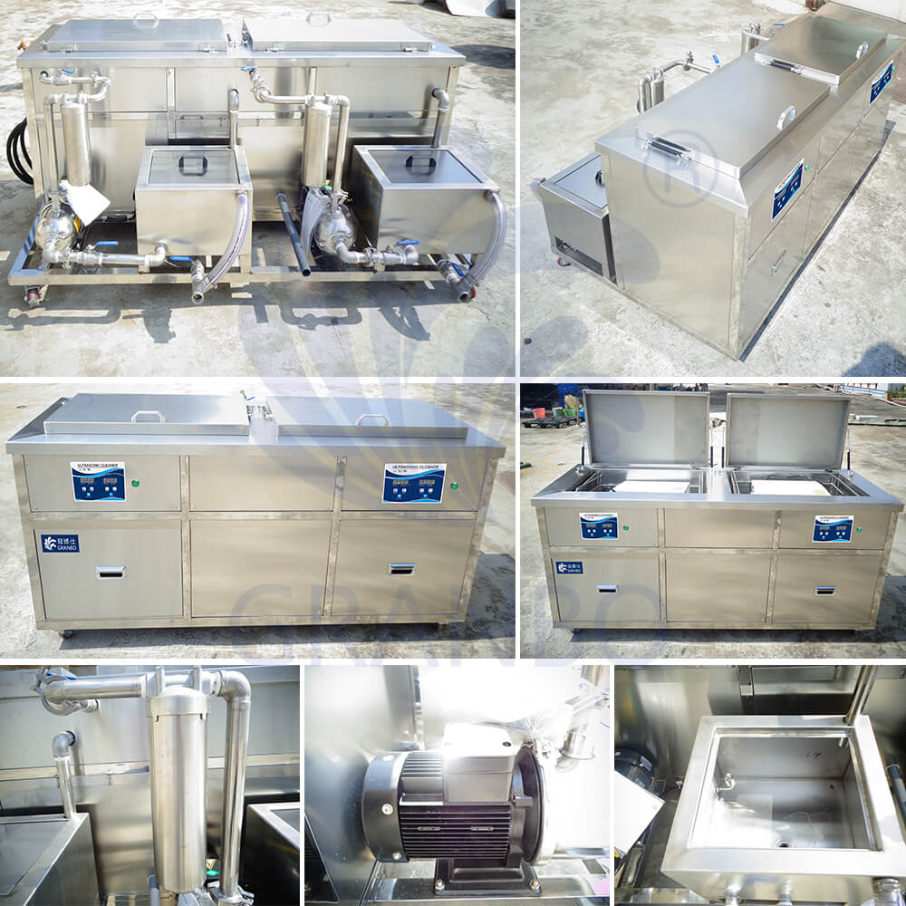 Double tanks Car Parts cleaning rinsing tank ultrasonic cleaning Bath ...